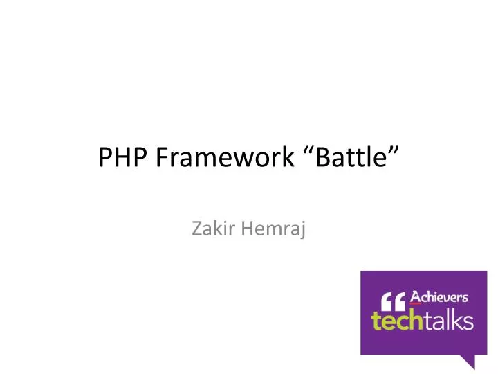 PPT - PHP Framework “Battle” PowerPoint Presentation, free download ...