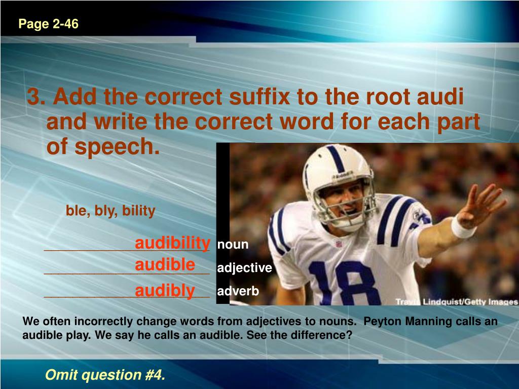 PPT - The morpheme aud/audi means “(referring to) hearing.” PowerPoint ...