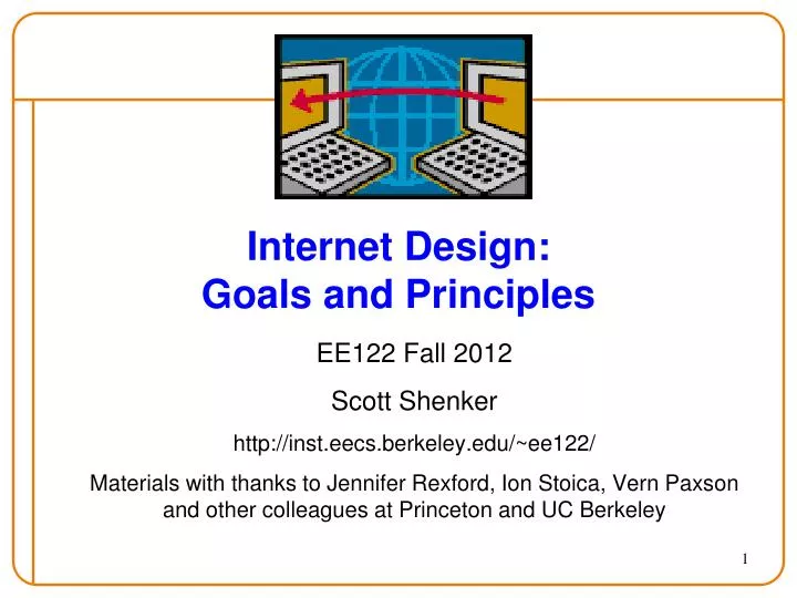 PPT - Internet Design: Goals and Principles PowerPoint Presentation ...