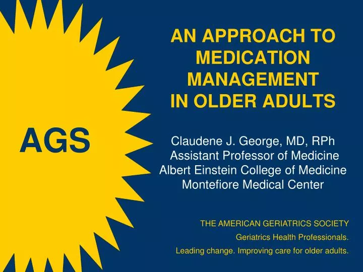 PPT - THE AMERICAN GERIATRICS SOCIETY Geriatrics Health Professionals ...