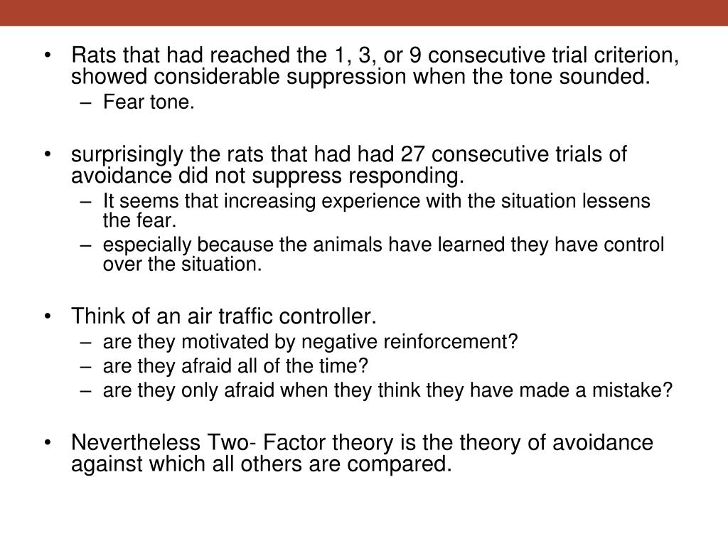 PPT - Chapter 10 – Aversive Control: Avoidance and Punishment ... PPT - Chapter 10 – Aversive Control: Avoidance and Punishment ...