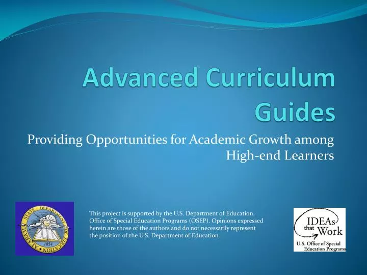 PPT - Advanced Curriculum Guides PowerPoint Presentation, free download ...
