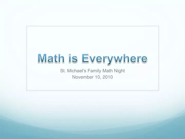 PPT - Math is Everywhere PowerPoint Presentation, free download - ID ...
