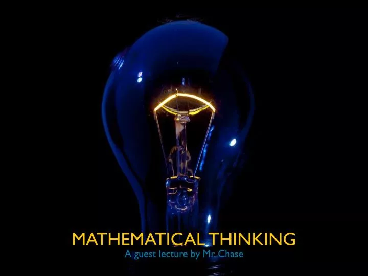 PPT - Mathematical thinking PowerPoint Presentation, free download - ID ...
