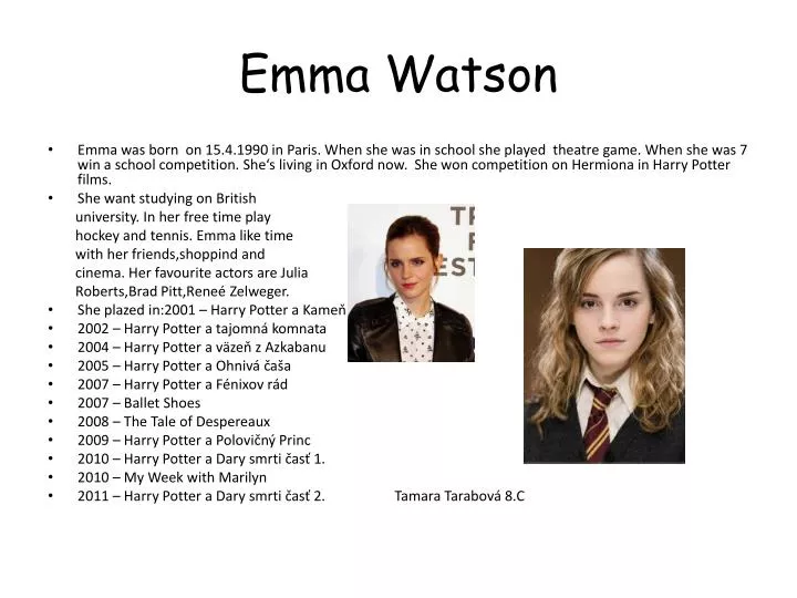 PPT - Emma Watson PowerPoint Presentation, free download - ID:1846445