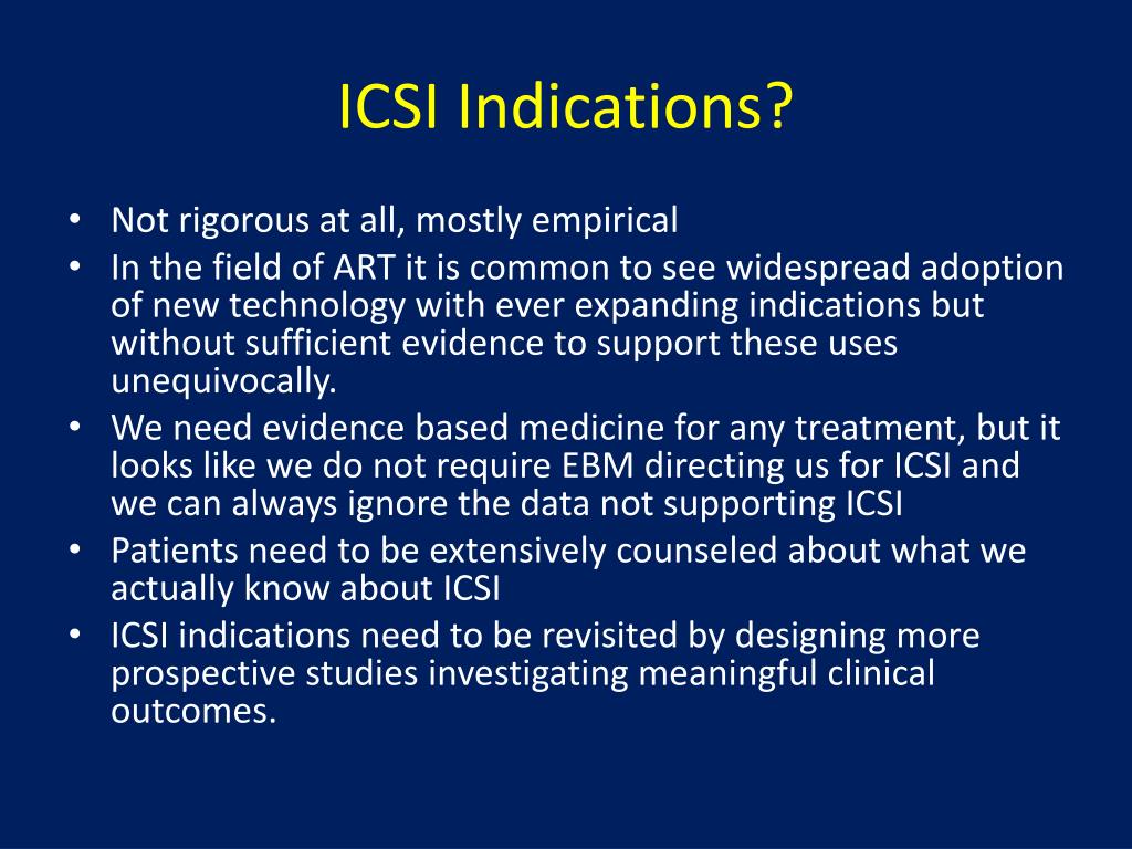 PPT - ART’de ICSI’nin Yeri (ICSI Indications) PowerPoint Presentation ...