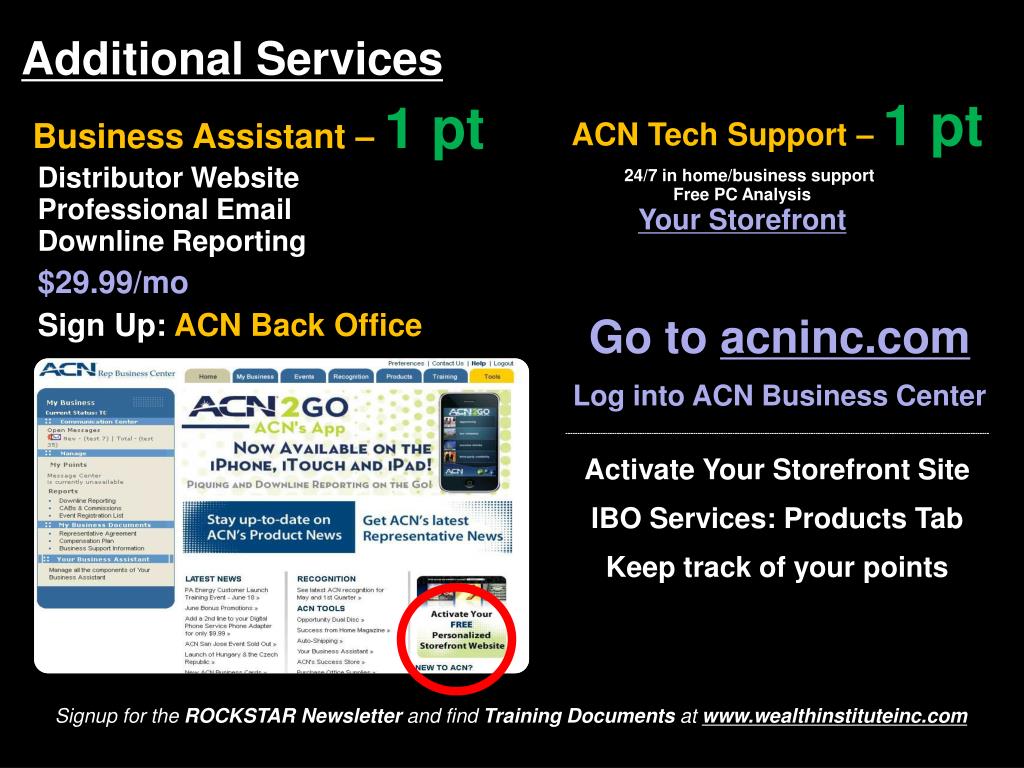 PPT - Welcome to ACN Training! www.wealthinstituteinc.com PowerPoint ...