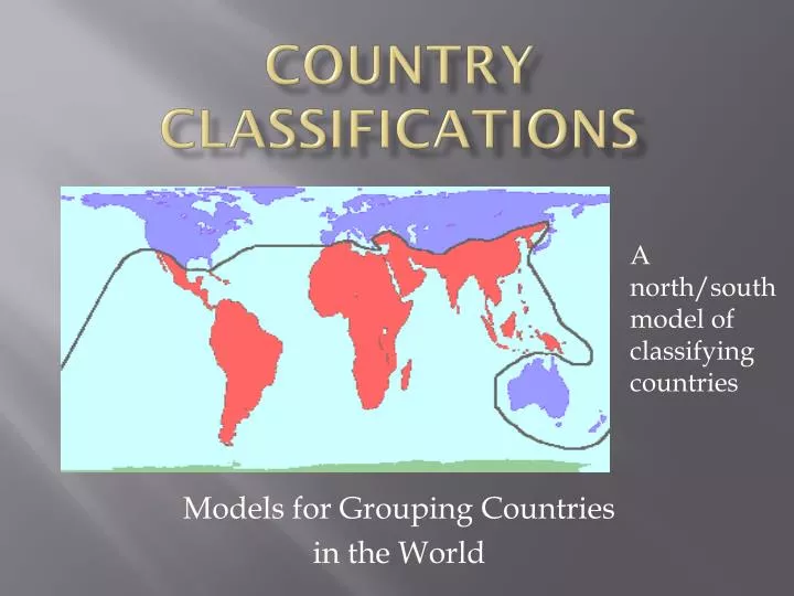 PPT - Country Classifications PowerPoint Presentation, free download ...