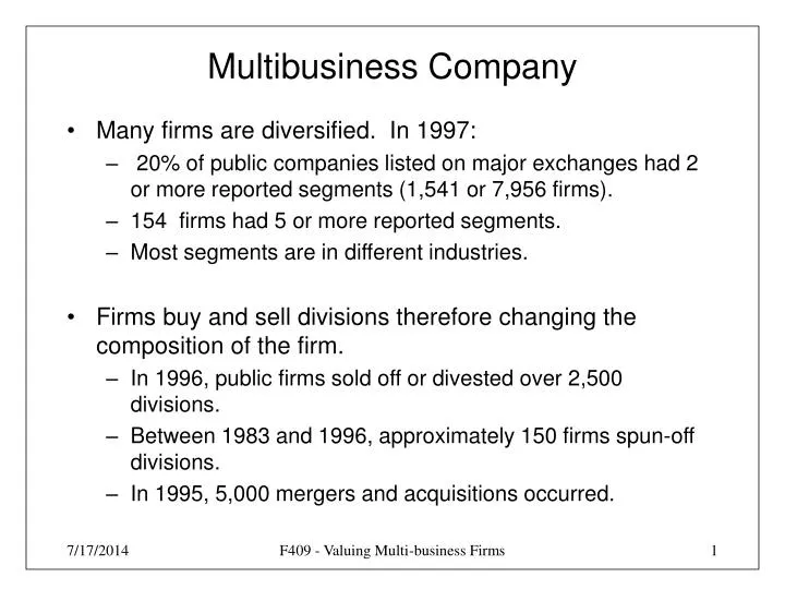 PPT - Multibusiness Company PowerPoint Presentation, free download - ID ...