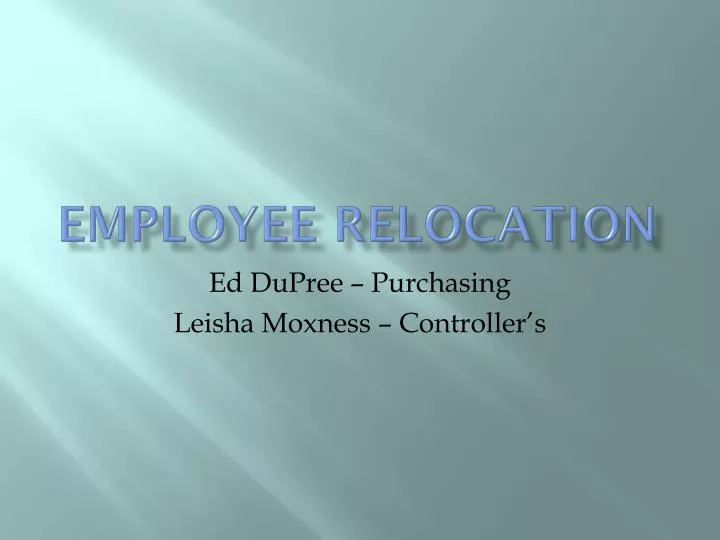 PPT - Employee Relocation PowerPoint Presentation, free download - ID ...