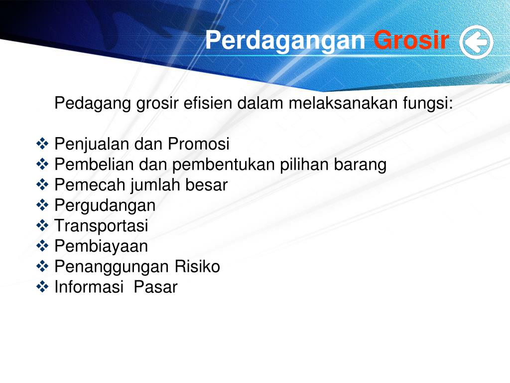 PPT - BAB 16 Mengelola Perdagangan Eceran, Grosir dan Logistik ...