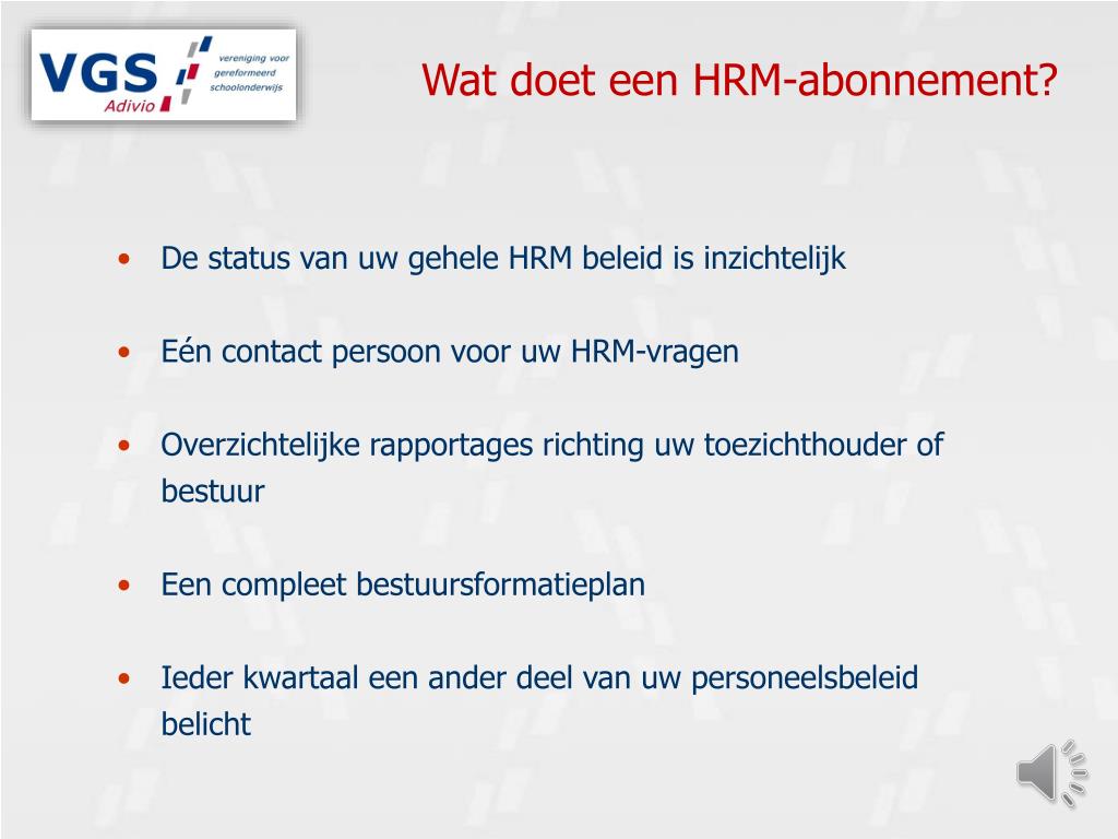 PPT - Stuur met het HRM-abonnement uw personeelsbeleid! PowerPoint ...
