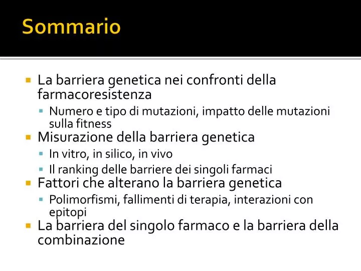 PPT - Sommario PowerPoint Presentation, free download - ID:1849133