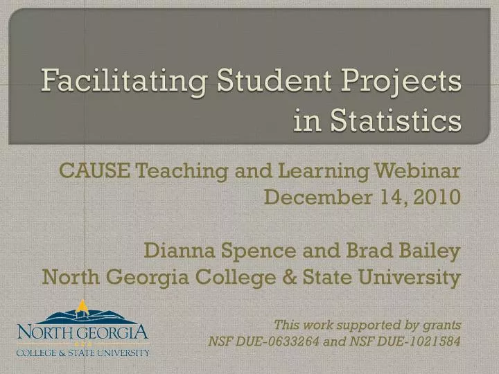 PPT - Facilitating Student Projects in Statistics PowerPoint ...