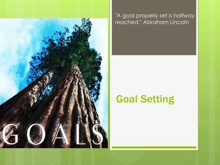 PPT - Goal Setting PowerPoint Presentation, free download - ID:1849509