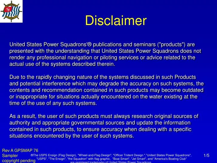 PPT - Disclaimer PowerPoint Presentation, free download - ID:1849567