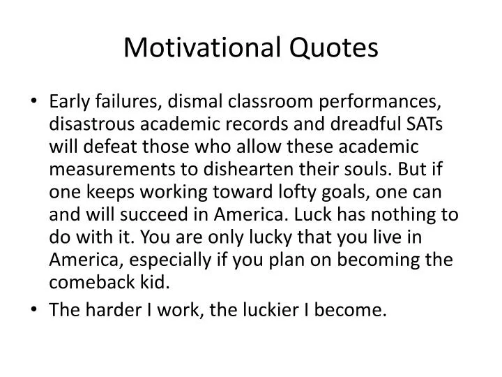 PPT - Motivational Quotes PowerPoint Presentation, free download - ID ...