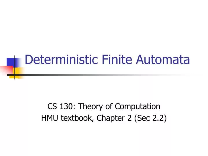 PPT - Deterministic Finite Automata PowerPoint Presentation, free download - ID:1849744