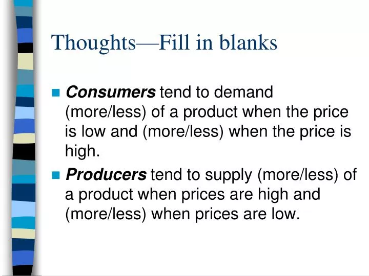 PPT - Thoughts—Fill in blanks PowerPoint Presentation, free download ...