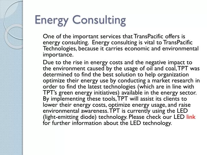 PPT - Energy Consulting PowerPoint Presentation, free download - ID:1849804