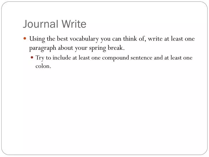 PPT - Journal Write PowerPoint Presentation, free download - ID:1850198
