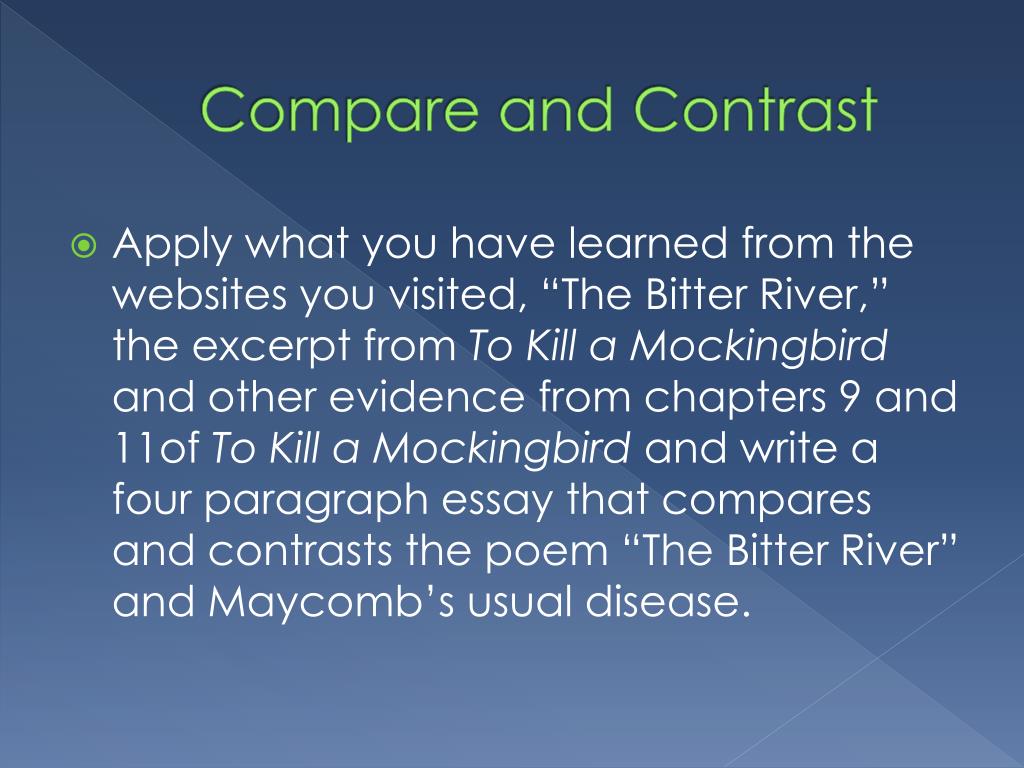 PPT - To Kill A Mockingbird and “The Bitter River” WebQuest PowerPoint ...