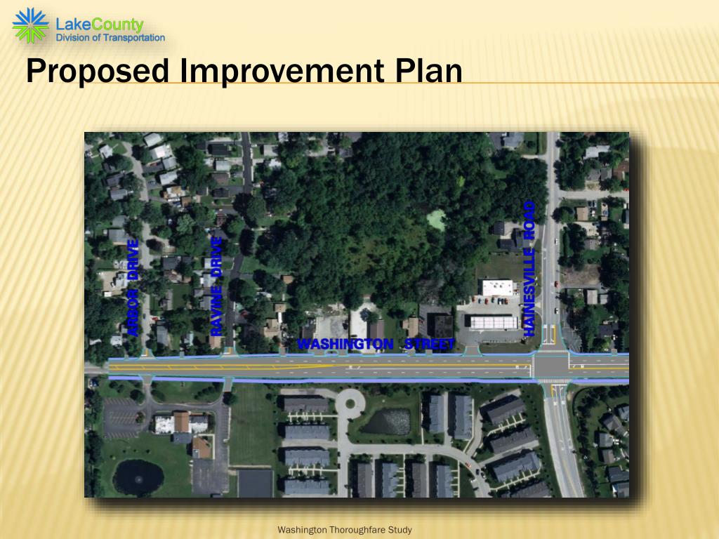 PPT - Proposed Improvement of Washington Street Hainesville Road to ...