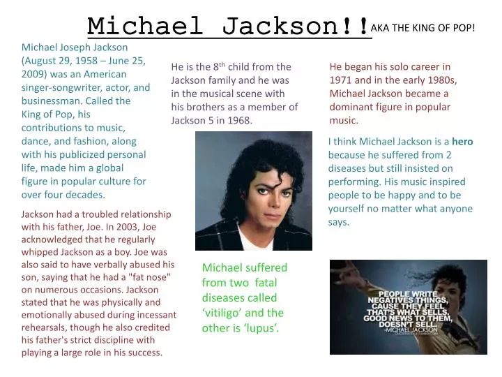 PPT - Michael Jackson!! PowerPoint Presentation, free download - ID:1851254