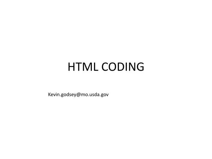 PPT - HTML CODING PowerPoint Presentation, free download - ID:1851872