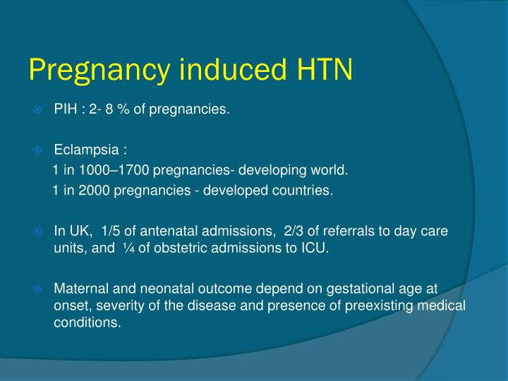 PPT - Pregnancy induced hypertension ( PIH ) & Eclampsia PowerPoint ...