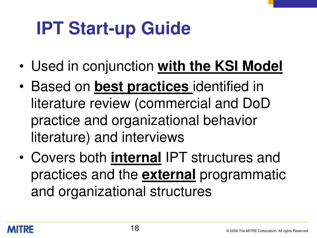 PPT - CEM IR&D Key Success Indicators of Integrated Project Teams in ...