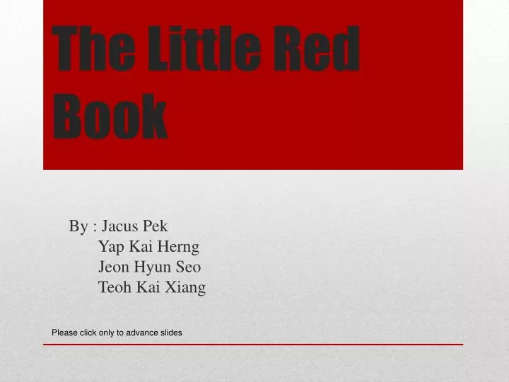 PPT - The Little Red Book PowerPoint Presentation, free download - ID ...