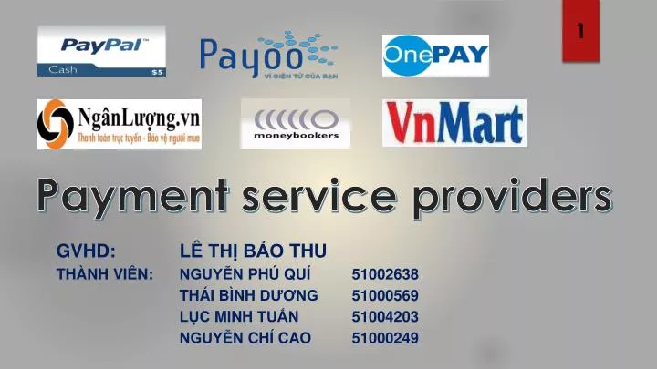 PPT - Payment service providers PowerPoint Presentation, free download ...