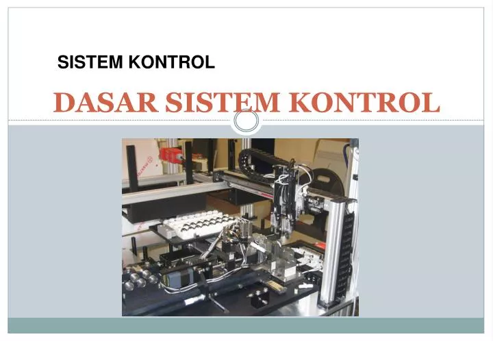 PPT - DASAR SISTEM KONTROL PowerPoint Presentation, free download - ID ...