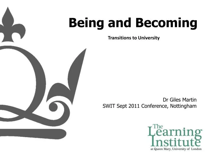 PPT - Being and Becoming PowerPoint Presentation, free download - ID ...