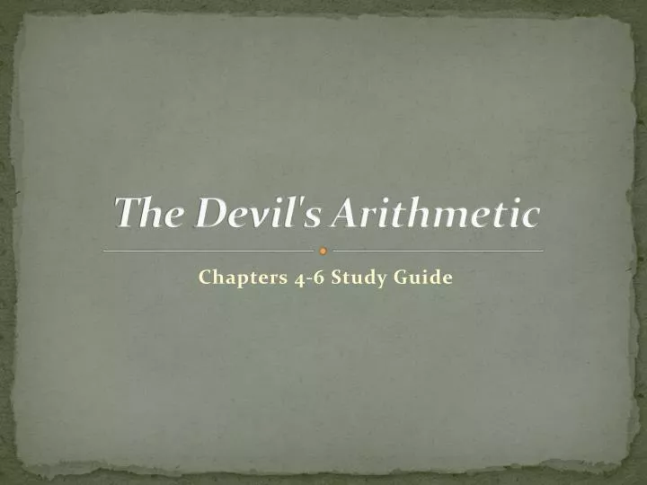 PPT - The Devil's Arithmetic PowerPoint Presentation, free download ...