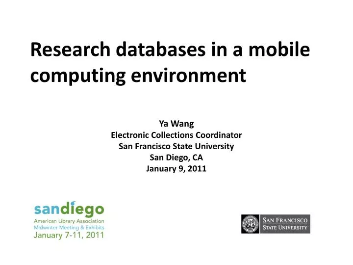 PPT - Research databases in a mobile computing environment PowerPoint ...