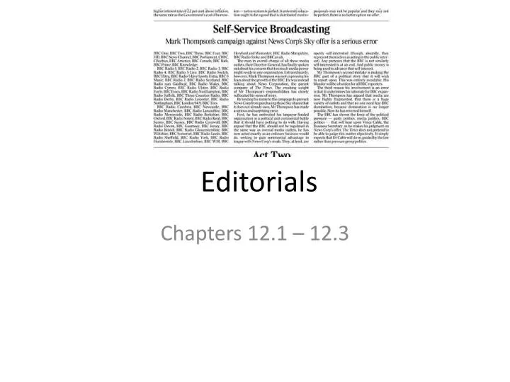 PPT - Editorials PowerPoint Presentation, free download - ID:1856117