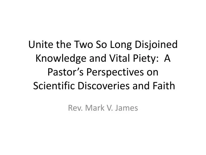 PPT - Rev. Mark V. James PowerPoint Presentation, free download - ID ...