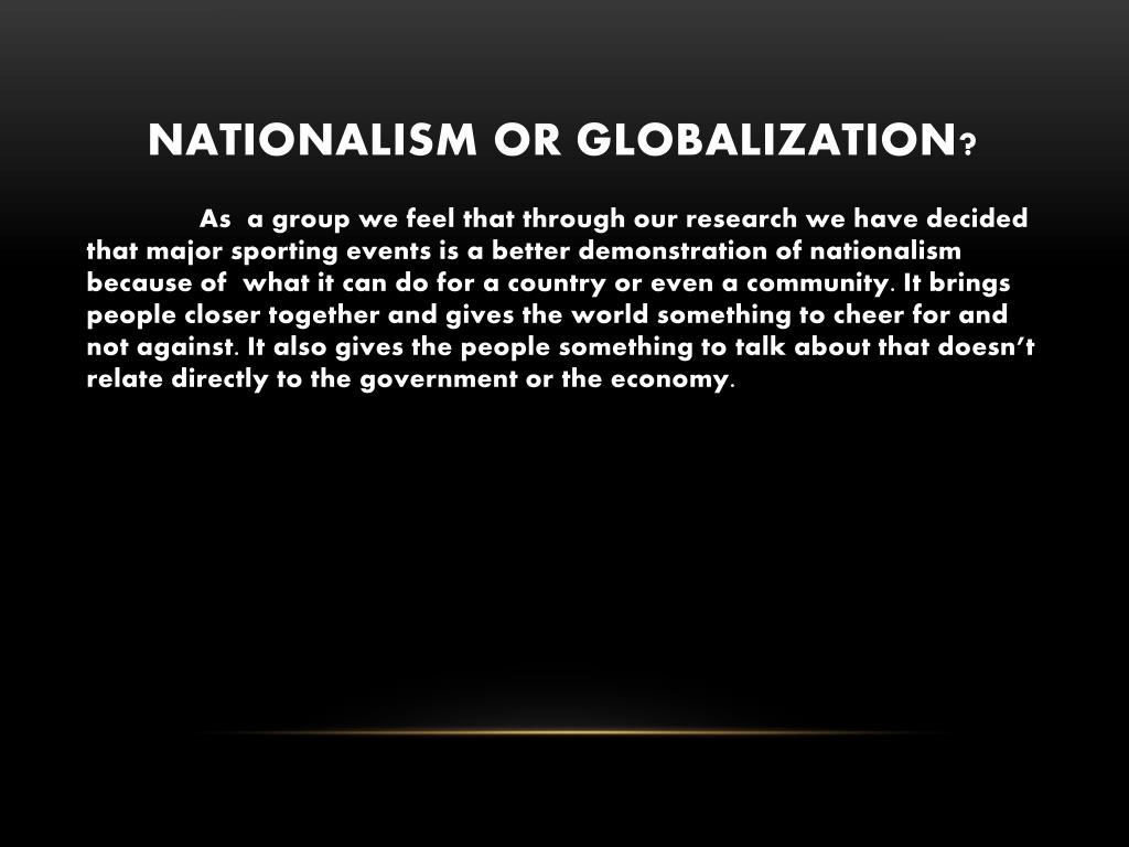 PPT - International sports- A Demonstration of Nationalism or ...