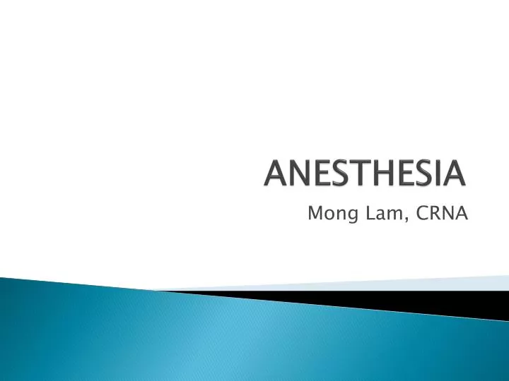 PPT - ANESTHESIA PowerPoint Presentation, free download - ID:1857322