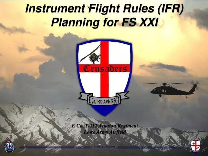 PPT - Instrument Flight Rules (IFR) Planning for FS XXI PowerPoint ...