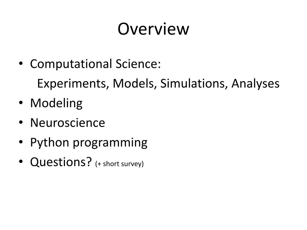 Ppt Introduction To Modeling And Computational Neuroscience Using Python Powerpoint