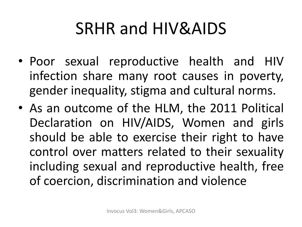 PPT - Addressing the sexual and reproductive health and rights of WLHIV ...