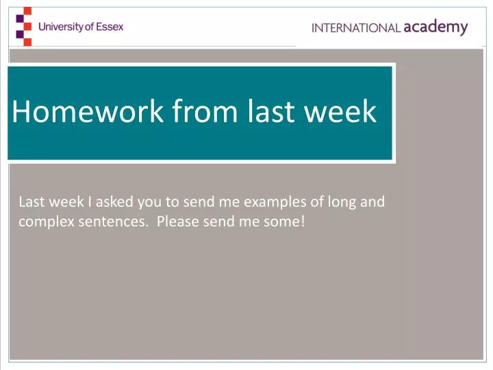 PPT - Homework from last week PowerPoint Presentation, free download ...