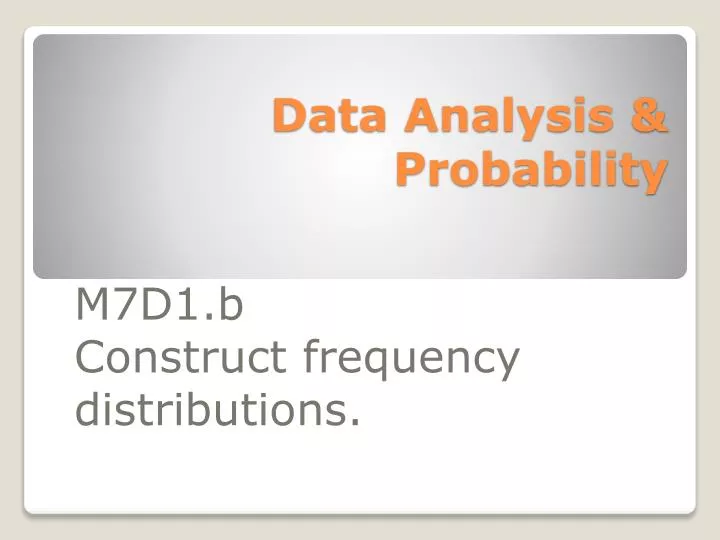 PPT - Data Analysis & Probability PowerPoint Presentation, free ...