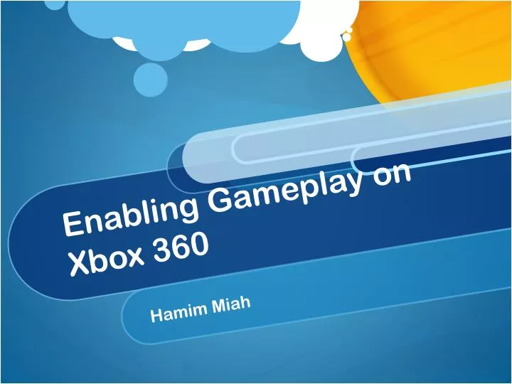 PPT - Enabling Gameplay on Xbox 360 PowerPoint Presentation, free ...