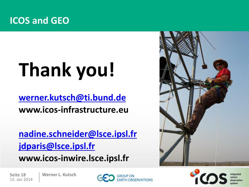 PPT - The European Research Infrastructure ICOS (Integrated Carbon ...
