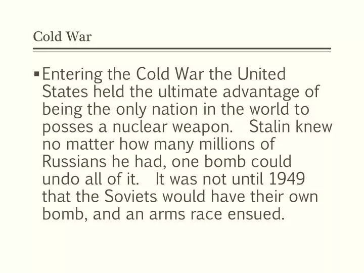 PPT - Cold War PowerPoint Presentation, free download - ID:1859158