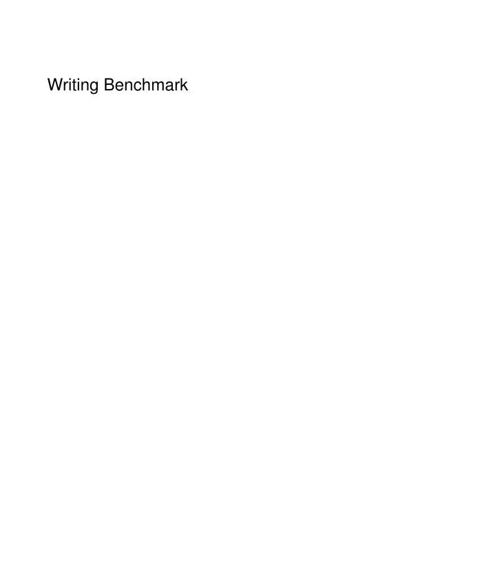 PPT - Writing Benchmark PowerPoint Presentation, free download - ID:1859933